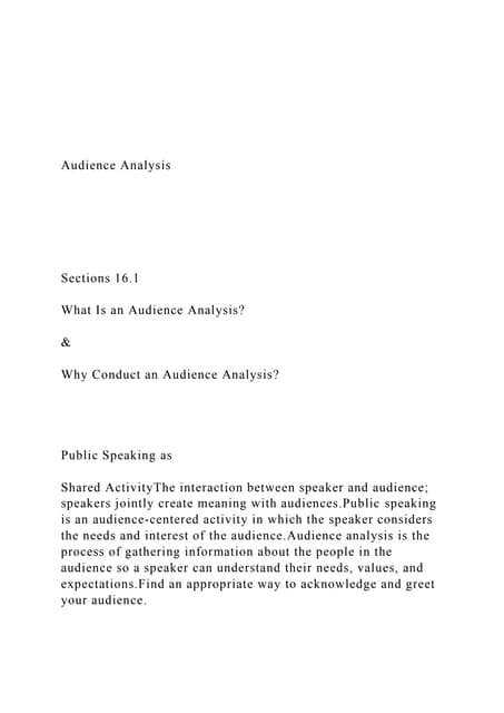Chapter 5 - Analyzing the Audience | PPT