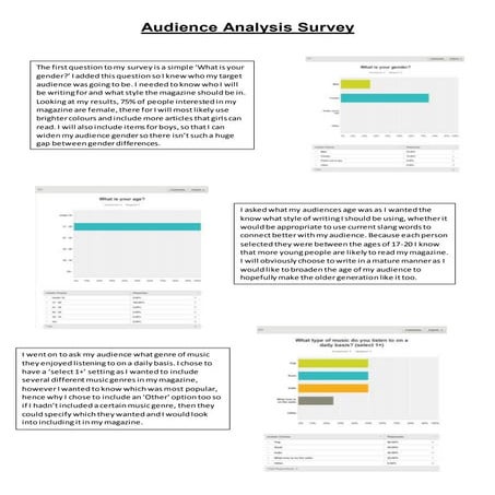 Audience analysis survey | DOCX | Music | Entertainment