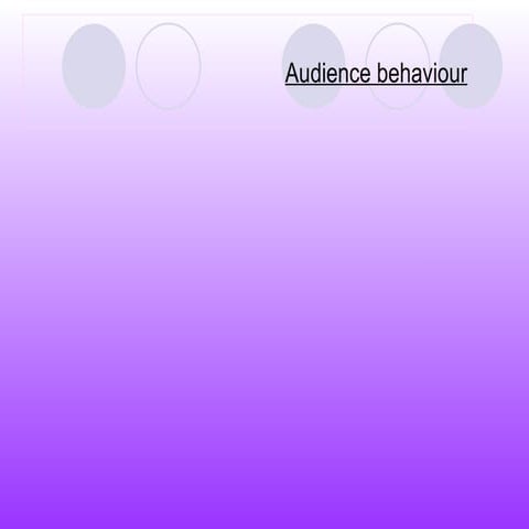 Audience behaviour | PPT