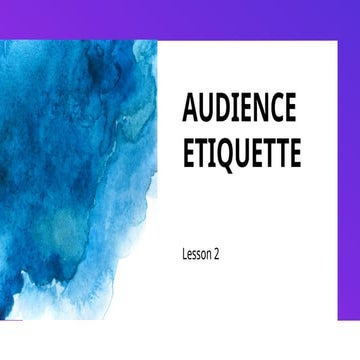 AUDIENCE ETIQUETTE introduction - lesson 2.pptx