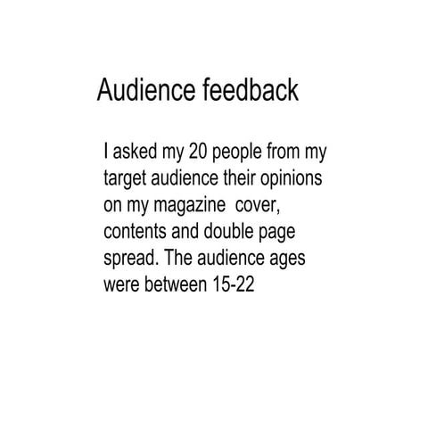 Audience Feedback | PPT