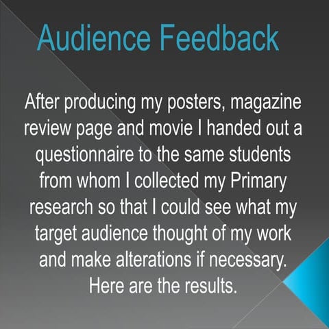 Audience Feedback | PPT