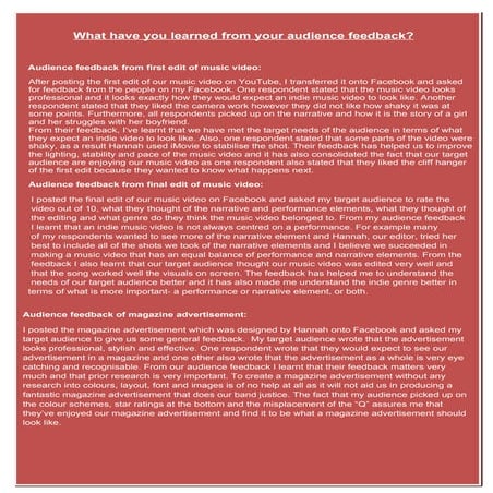 Audience feedback | PDF