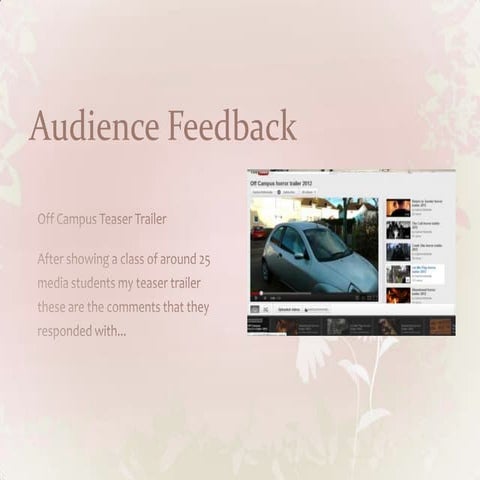 Audience feedback | PPTX | Consumer Electronics | Technology & Computing