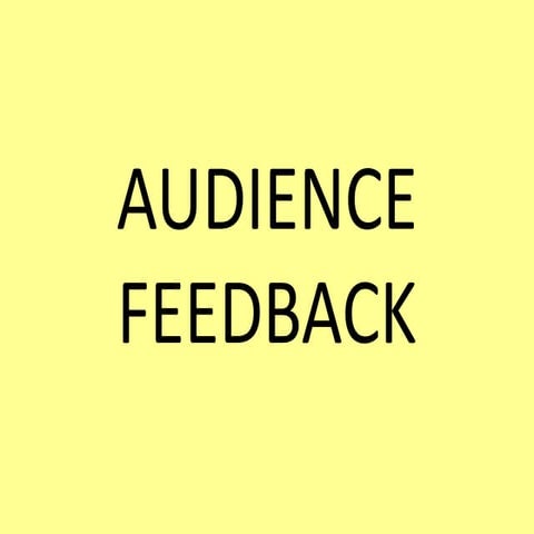 Audience Feedback - School Magazine | PPT