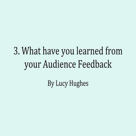 Audience feedback | PPT