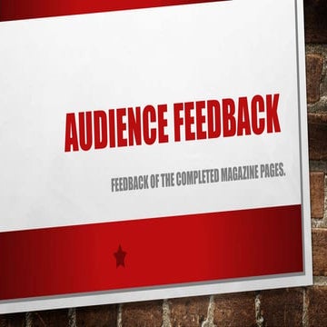 Audience feedback | PPT