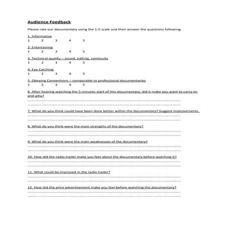 Questionnaire | DOCX