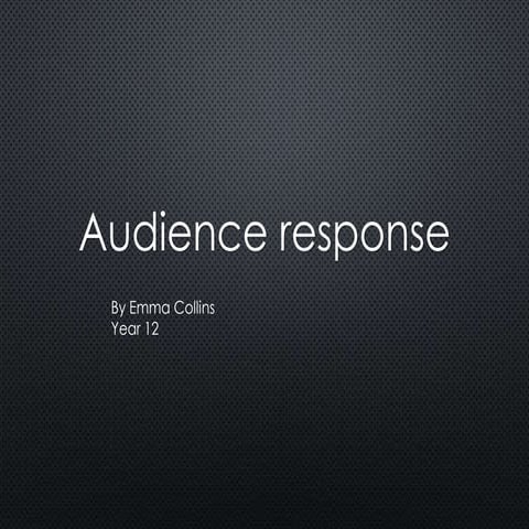 Audience feedback | PPT