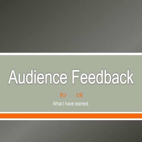 Importance of audience feedback | DOCX