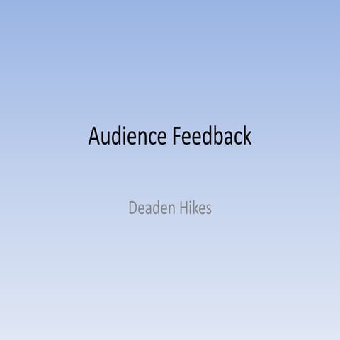 Audience feedback | PPT