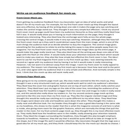 Continued audience feedback | DOCX