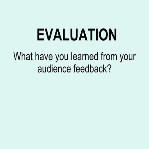 Audience feedback of my music video | PPT