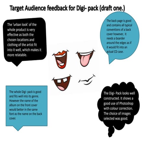 Audience feedback on digi pack draft 1 | PPTX