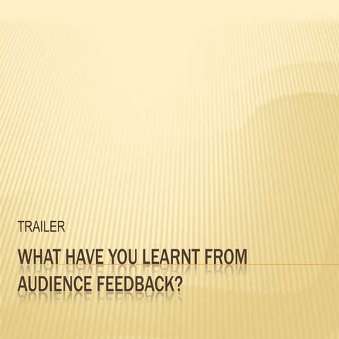 Audience feedback | PPTX