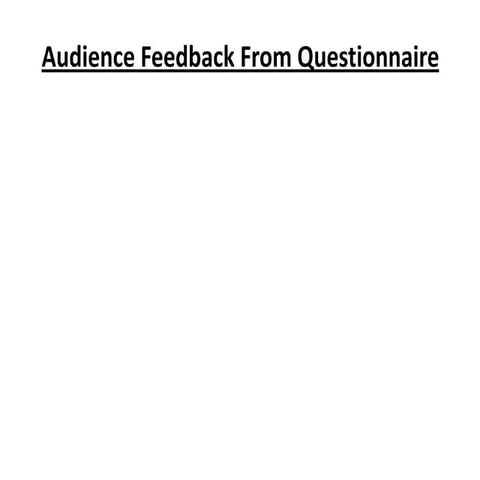 Audience feedback results | PPT