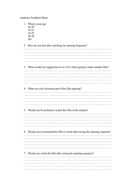 Feedback sheet | DOCX
