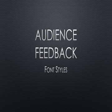 Audience feedback summary fonts | PPTX
