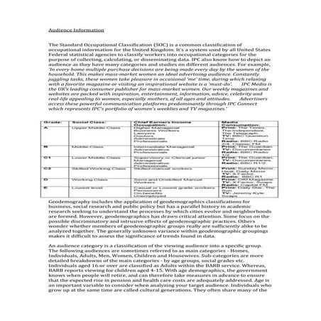 Audience information | PDF