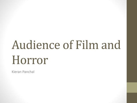 Assign.12. horror target audience. | PPT