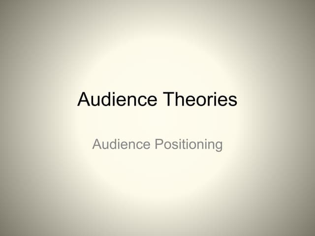 Audience positioning | PPTX