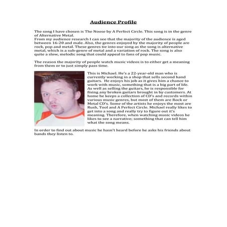 Audience profile | DOCX