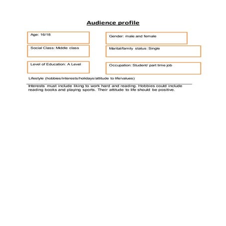 Audience profile | PDF