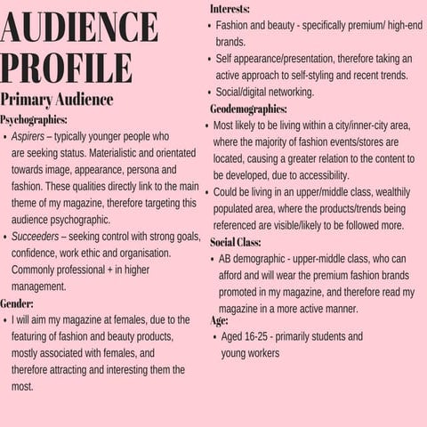 Audience profile | PDF