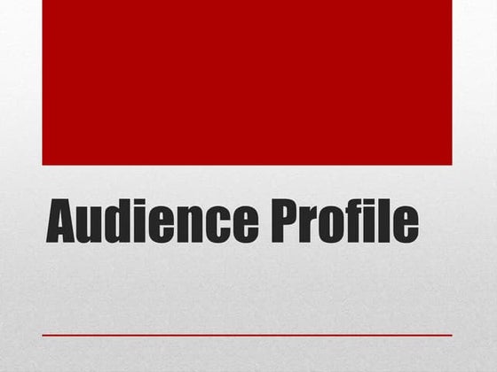 Target audience profile | PDF