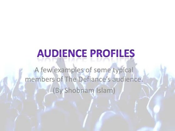 Audience Profile | PPT