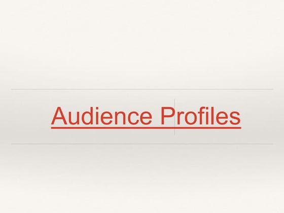 Audience profile | DOCX