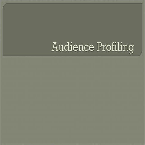 Audience Profiling Powerpoint | PPT