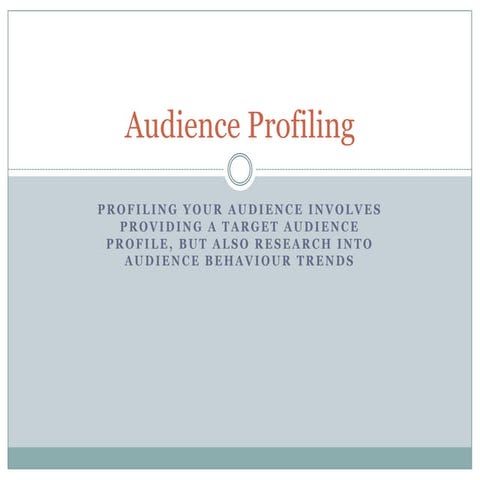 Audience profiling | PPTX