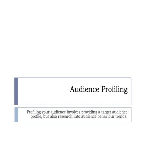 Audience Profiling | PPTX