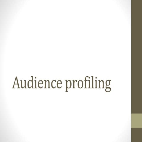 Audience Analysis In-Class Activity for COM1300 | PDF
