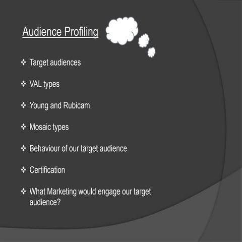 Audience profiling | PPT