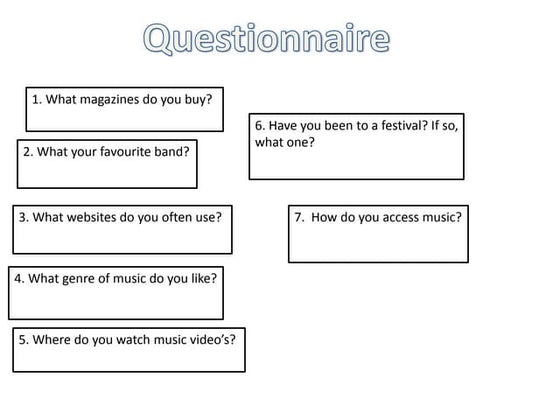 Music video questionnaire | PDF