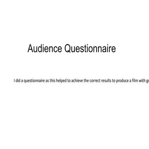 Audience questionnaire | ODP