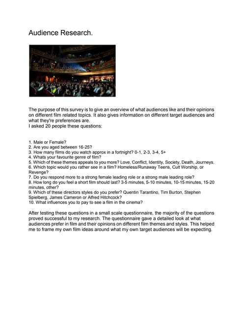 Audience survey | PDF