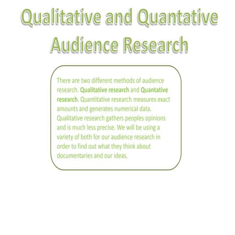 Audience research | PPTX