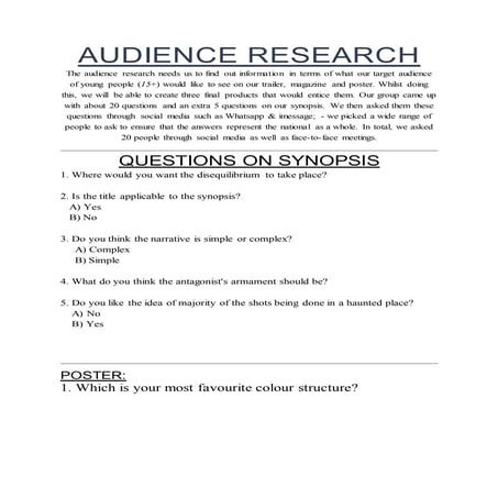 Focus Group Questionnaire | DOCX