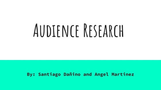 Audience survey | PDF