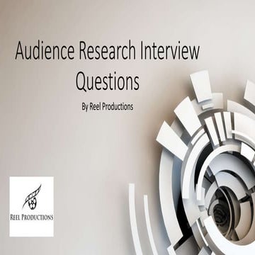Audience research interview questions | PPTX