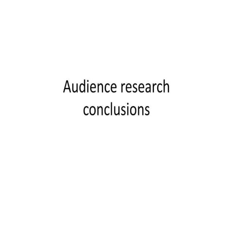 Audience research powerpoint | PPT