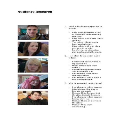 Audience research qqqq | DOCX