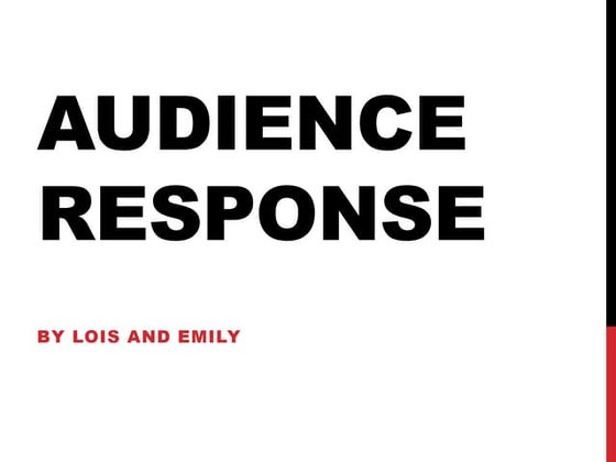 Audience response | PPT