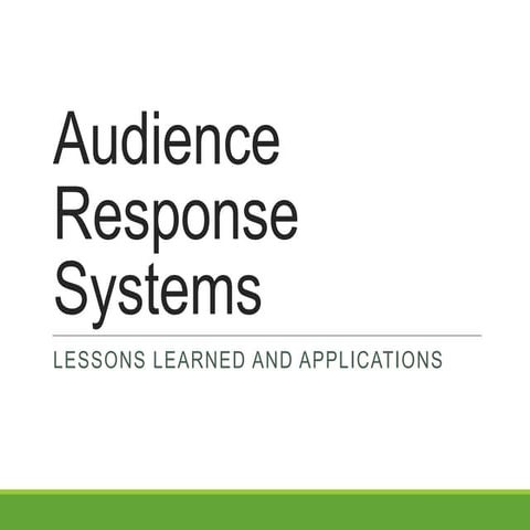 Audience response methods | PPT