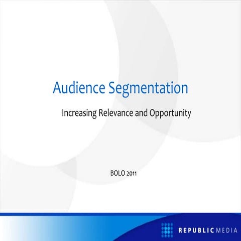 Audience Segmentation Sr | PPT