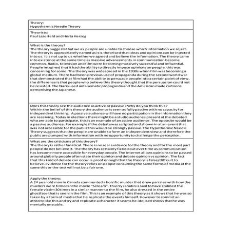 Audience theories handout blank 2 | DOCX