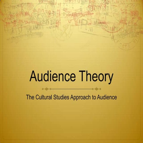 Audience theory | PPTX